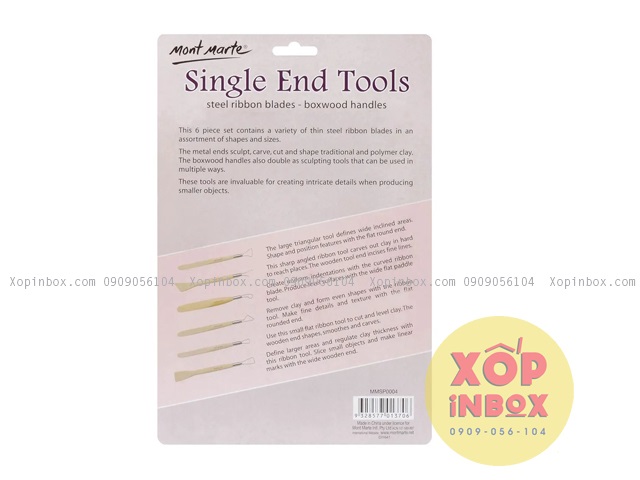 Bộ dụng cụ điêu khắc tạo hình đất sét Montmarte 6pcs - xopinbox.com